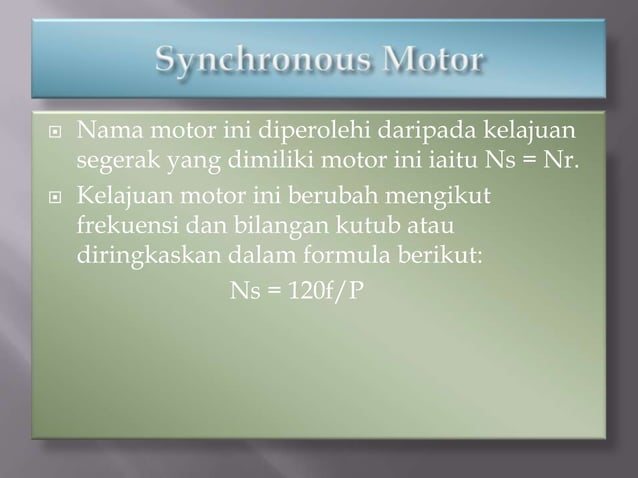 Synchronous motor | PPTX