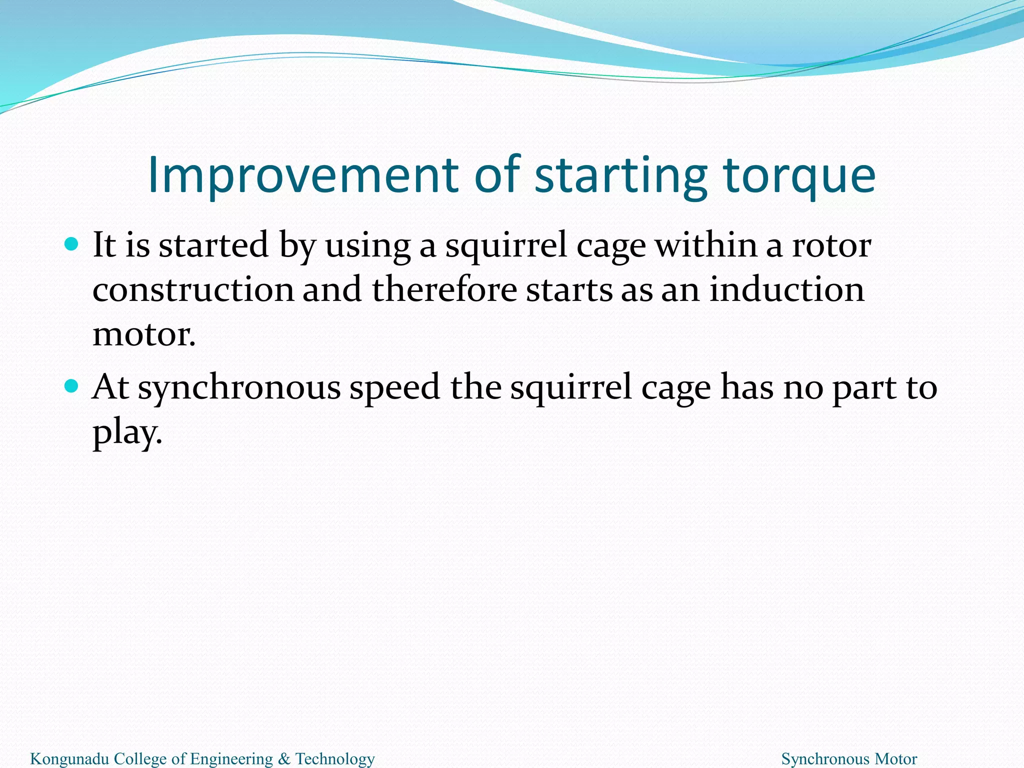 Synchronous motor | PPTX
