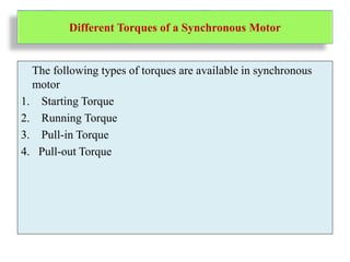 Synchronous motor | PPTX