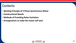 Synchronous Motor - AISSMS Institute Of Information Technology | PPT