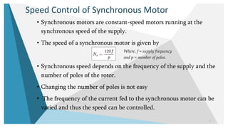 Synchronous motor speed control using electric drives.pptx