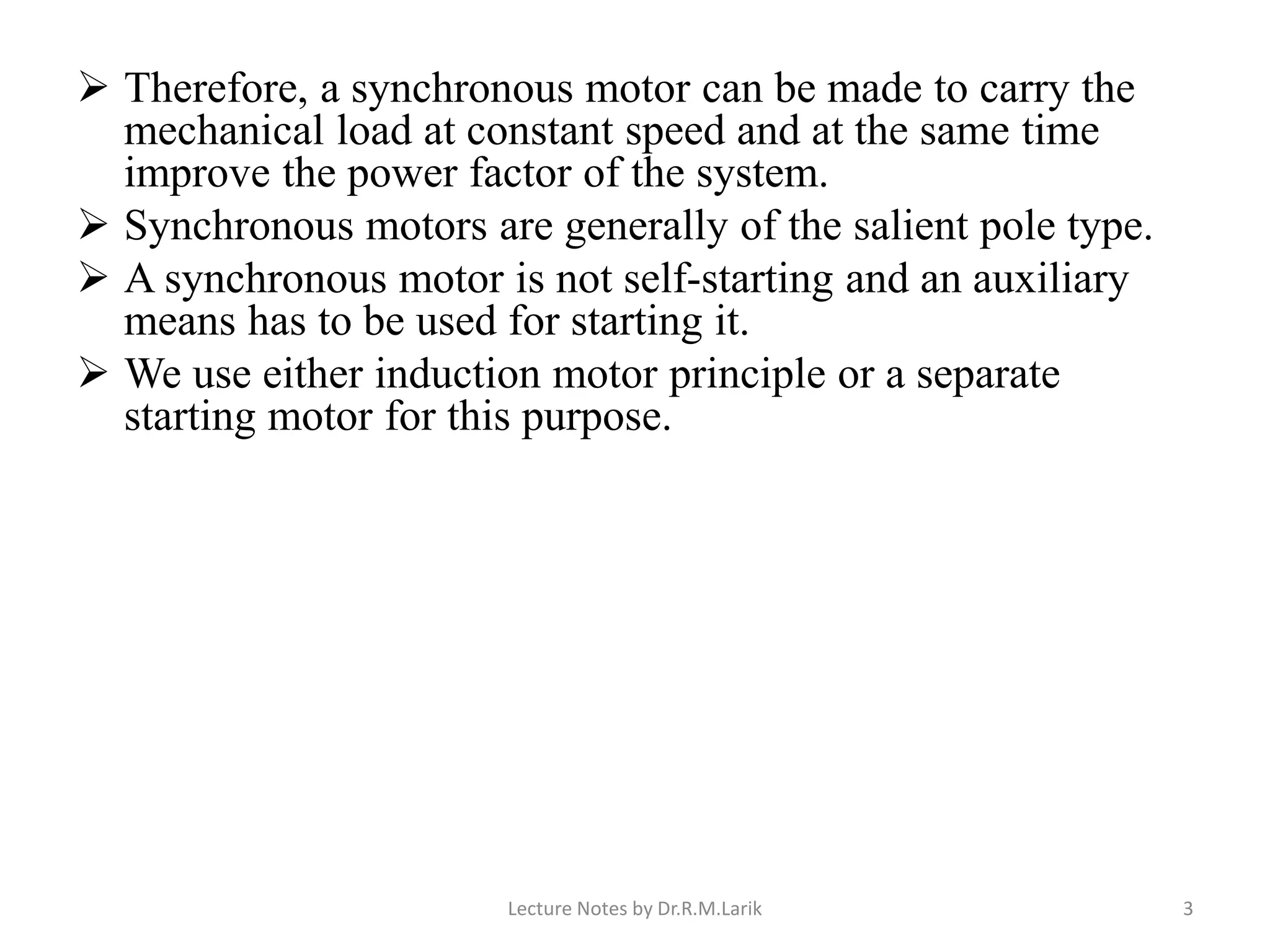 Synchronous Motor Working Principle Pdf