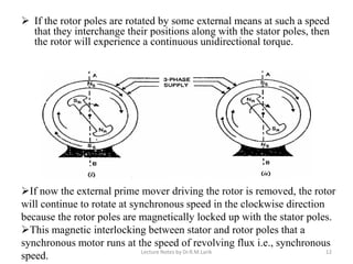 Synchronous motor (working principle) | PDF