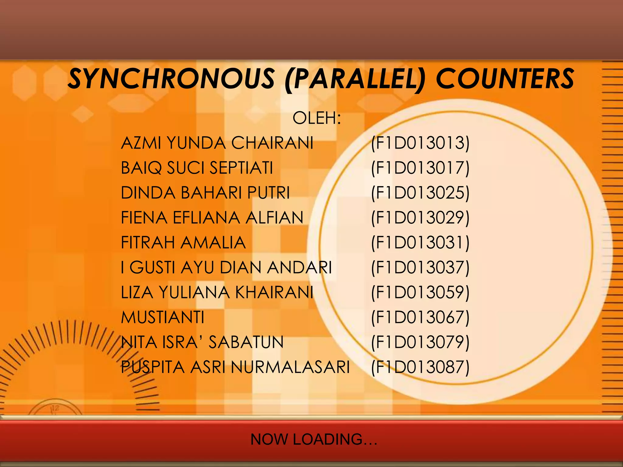 Synchronous (Parallel) Counters | PPT