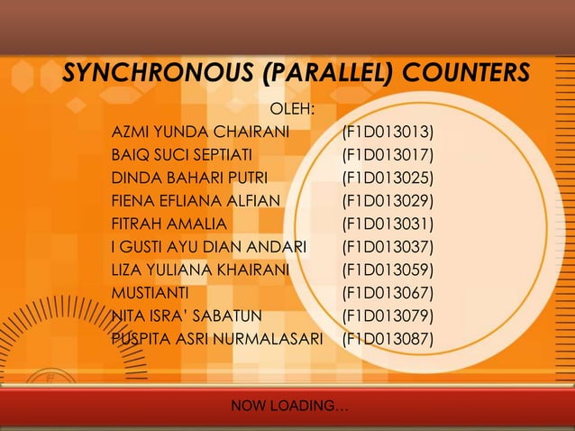 Synchronous (Parallel) Counters | PPTX
