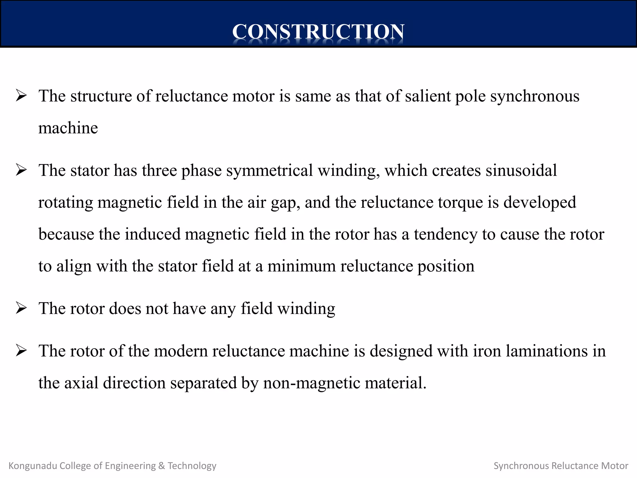 Synchronous reluctance motor | PPTX