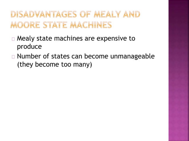 Synchronous state machines. Moore and Mealy state machines (FSM) | PPTX