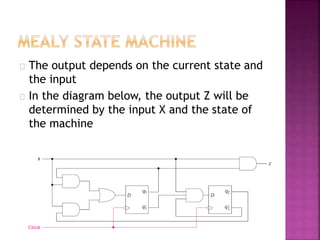 Synchronous state machines. Moore and Mealy state machines (FSM) | PPTX