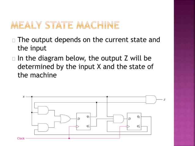Synchronous state machines. Moore and Mealy state machines (FSM) | PPTX
