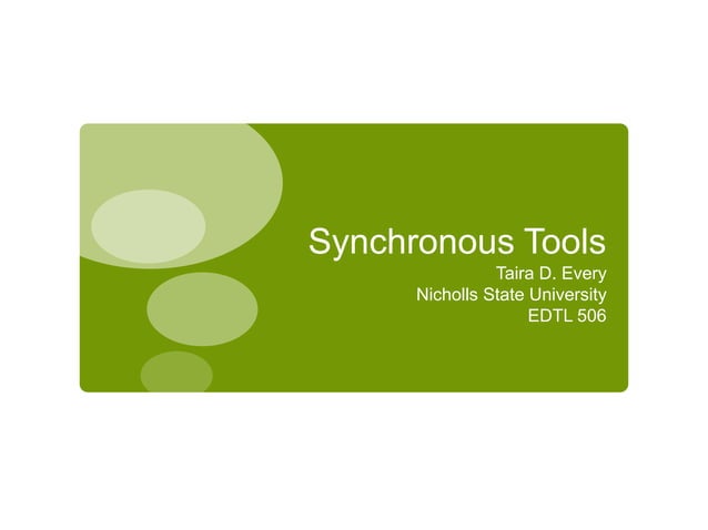 Synchronous tools | PPTX