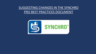 Synchro Pro Presentation for construction | PDF | Technology & Computing