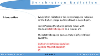 Synchrotron radiation | PPTX