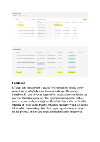 Syncing SharePoint List to Power Pages Table.docx
