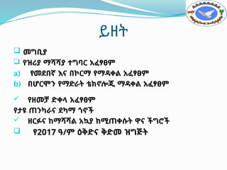 Synchronization work schedule of 2017 E.C | PPTX