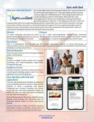 Sync with God One-Pager | PDF