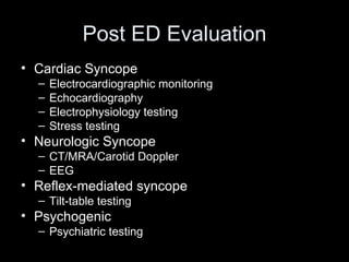Syncope | PPT | Heart and Cardiovascular Diseases | Diseases and Conditions