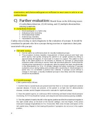 Syncope | PDF