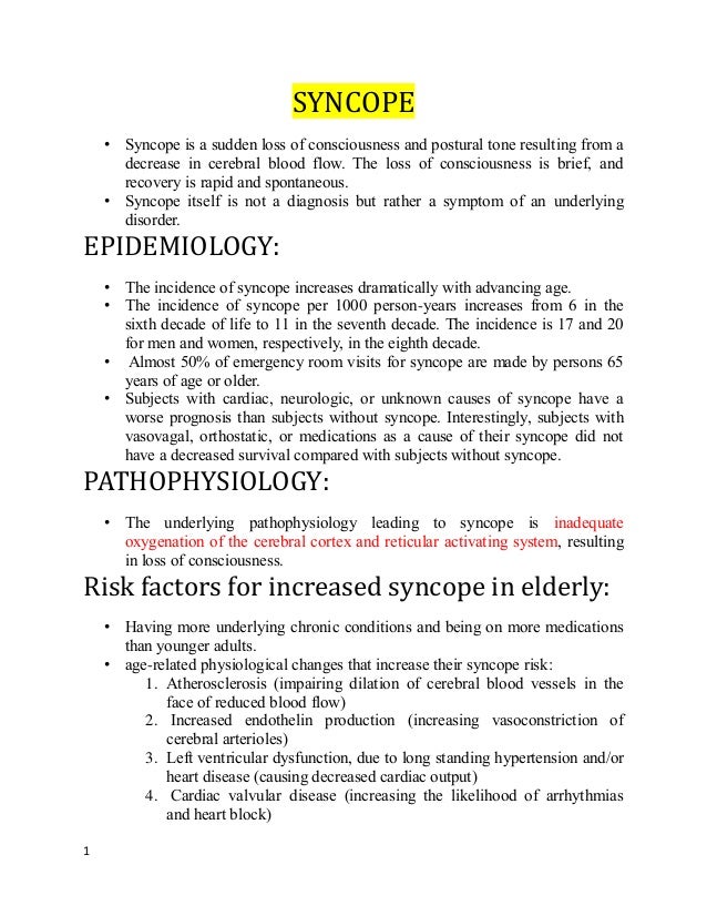 Syncope | PDF