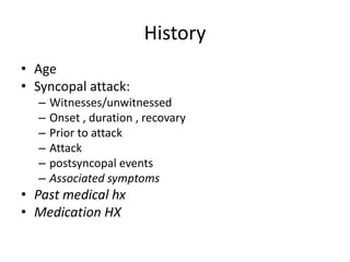approach to Syncope patient in ED | PPTX | Brain and Nervous System ...