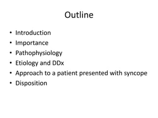 approach to Syncope patient in ED | PPTX | Brain and Nervous System ...