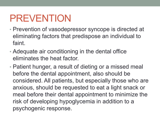 Syncope | PPTX | Dental Health | Diseases and Conditions