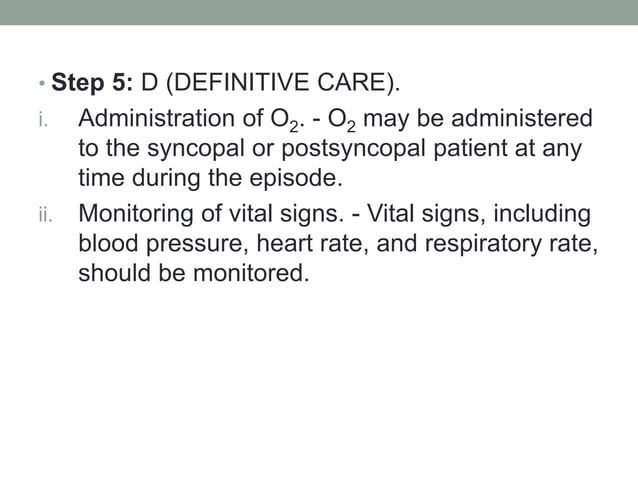 Syncope | PPTX | Dental Health | Diseases and Conditions