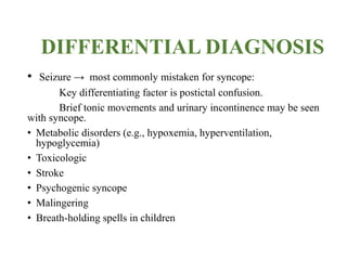 Approach to syncope in Emergency Department | PPTX