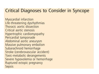 Approach to syncope in Emergency Department | PPTX | Heart and ...