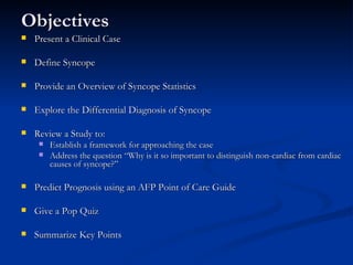 Syncope A Case Presentation Edited | PPT