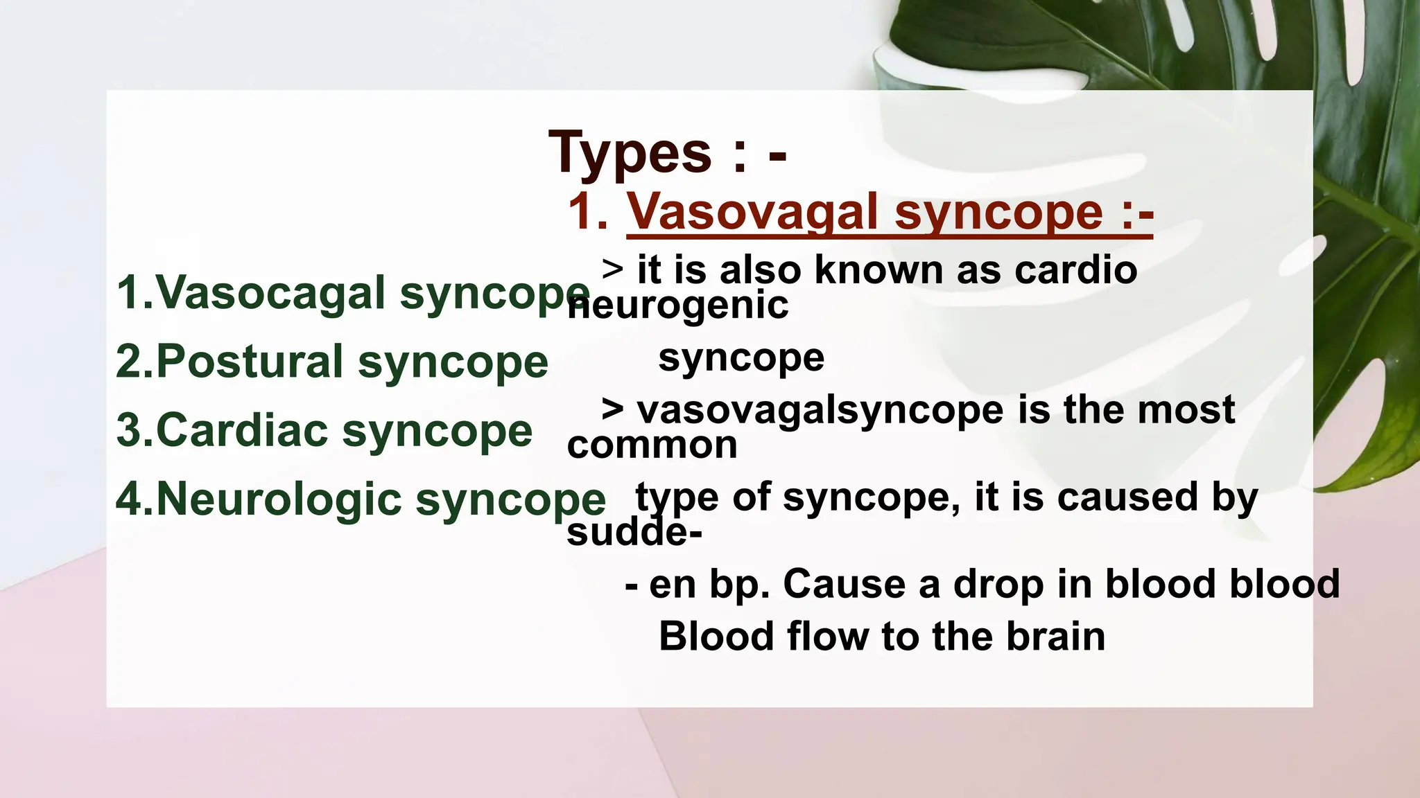 Syncope Definition Types Causes Treatment Pptx