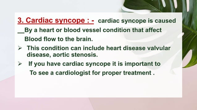Syncope Definition Types Causes Treatment Pptx