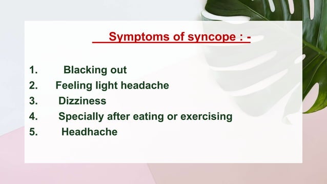 Syncope Definition Types Causes Treatment Pptx