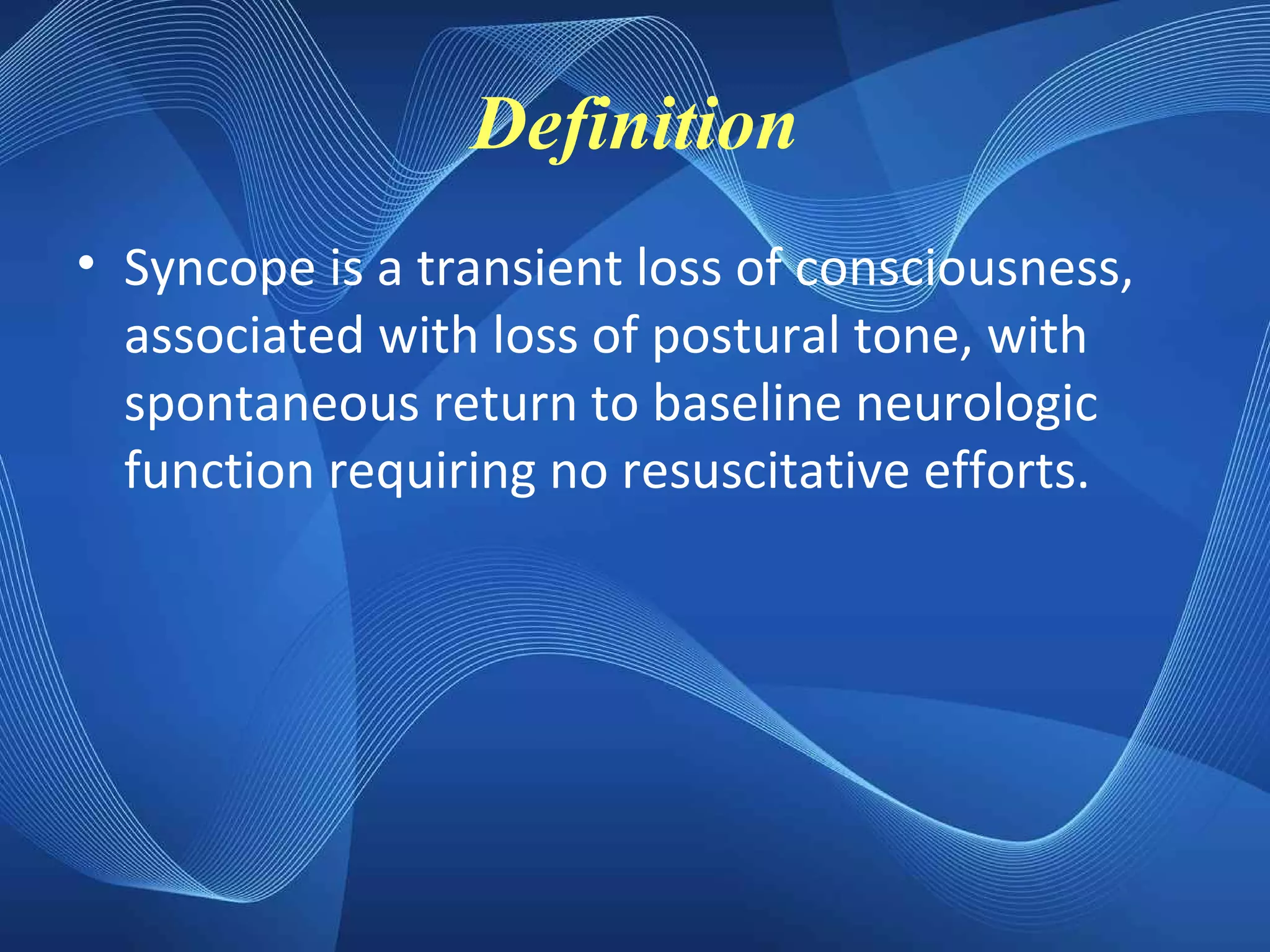 Approach to Syncope | PPT