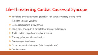 Syncope in pediatrics | PPTX