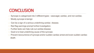 Syncope in pediatrics | PPTX