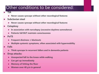 Syncope the history dr nick gall(2) | PPTX | Brain and Nervous System ...