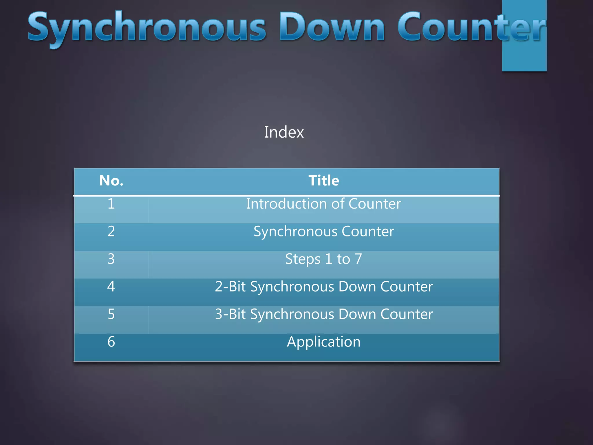 Synchronous down counter | PPTX