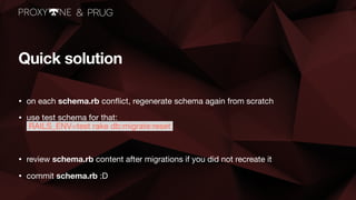 How to sync Rails schema.rb right | PPT