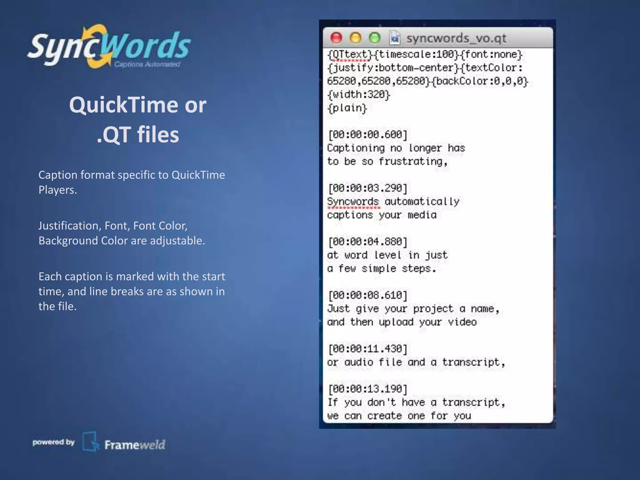 Syncwords Caption File Formats | PPT