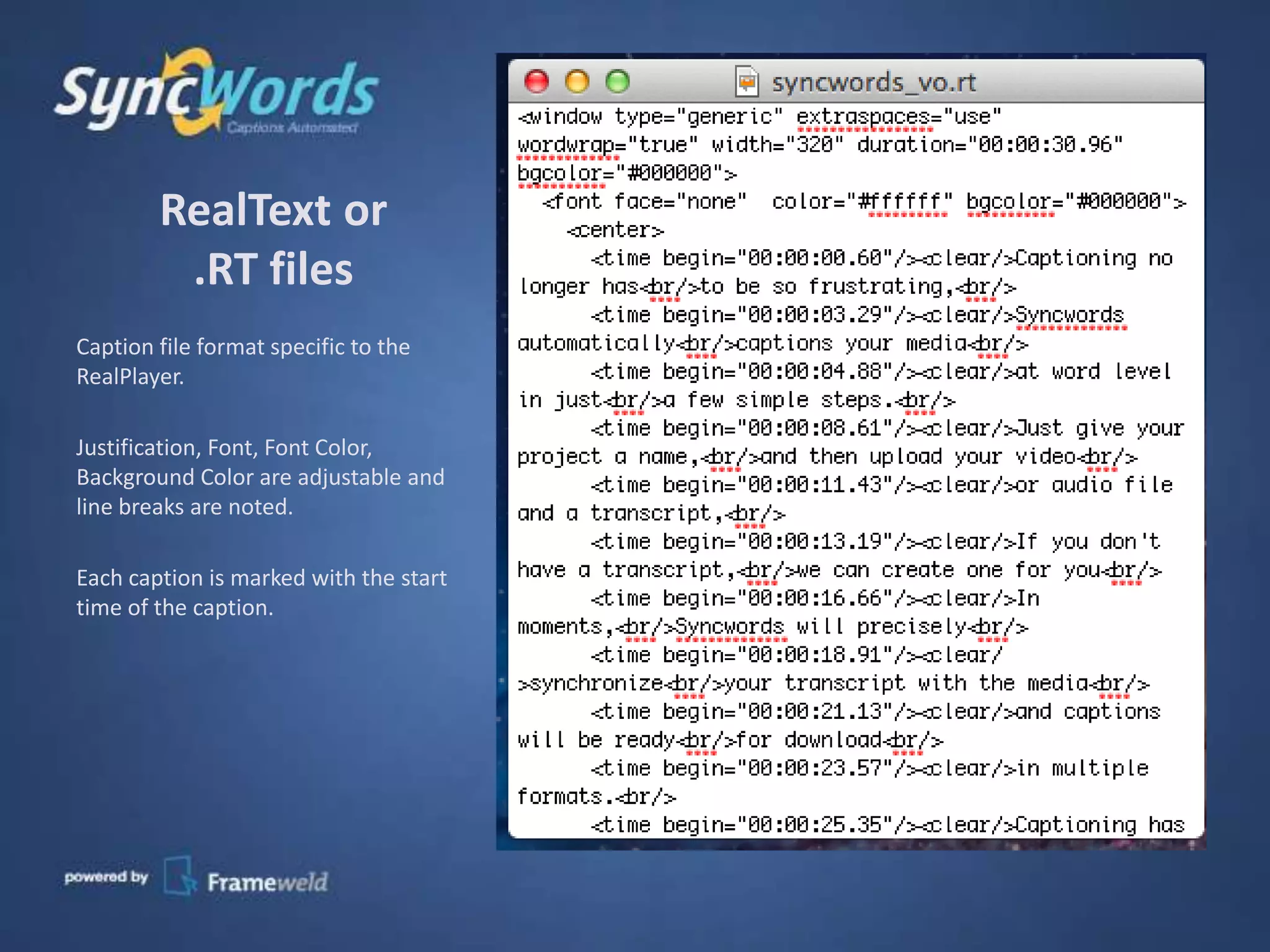 Syncwords Caption File Formats | PPT