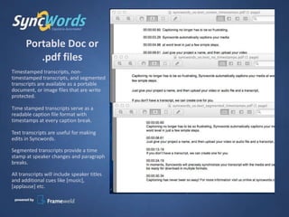 Syncwords Caption File Formats | PPT