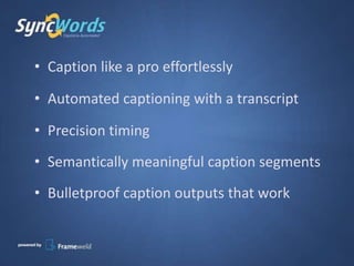 Syncwords Caption File Formats | PPT