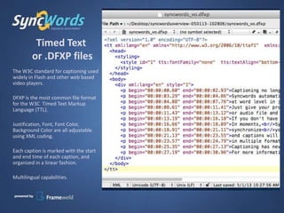 Syncwords Caption File Formats | PPT