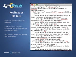 Syncwords Caption File Formats | PPT