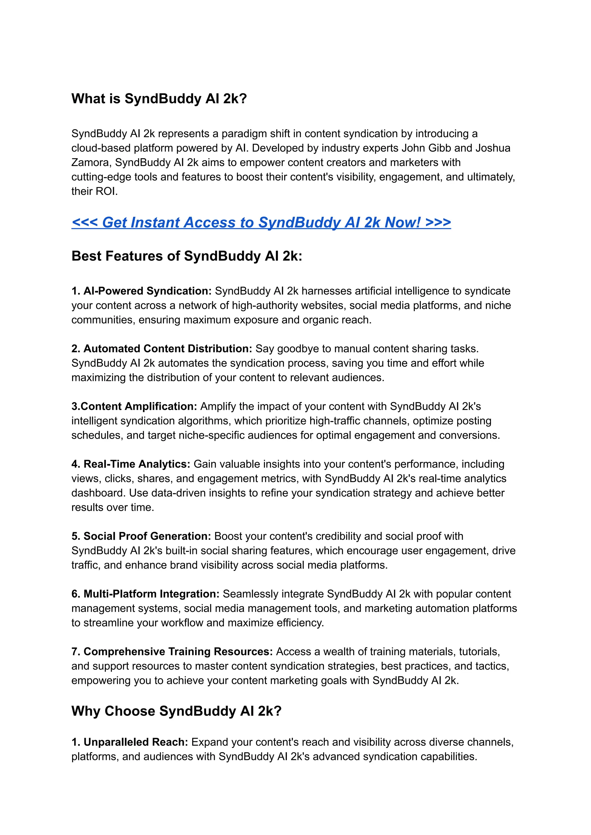 SyndBuddy AI 2k Review 2024: Revolutionizing Content Syndication with AI | PDF