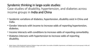 Syndemics theory of health and disease .pptx