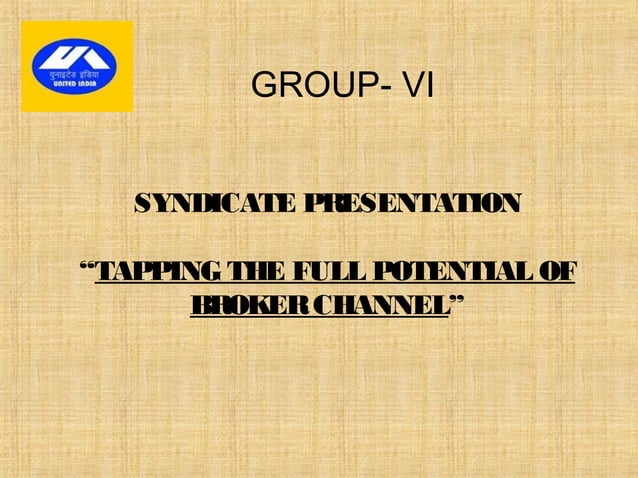 Syndicate presentation vi ppt | PPT