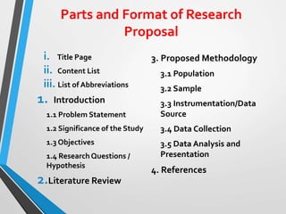 Syndicate research proposal fromat | PPTX