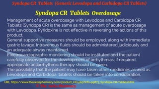 Syndopa CR Tablets (Generic Levodopa and Carbidopa CR Tablets) | PDF