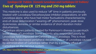Syndopa CR Tablets (Generic Levodopa and Carbidopa CR Tablets) | PDF